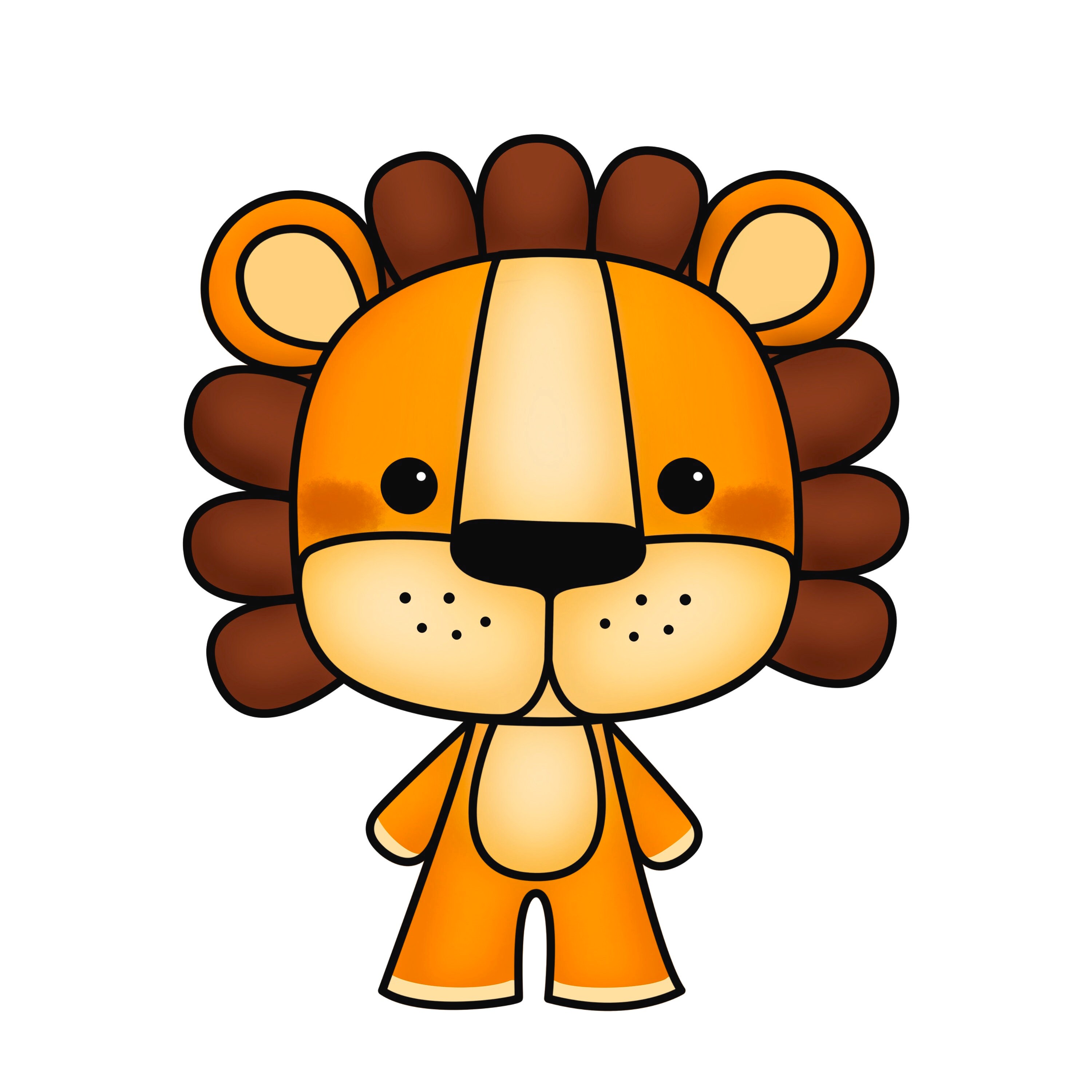Cute Baby Animal Clipart Sticker Safari Animal Clipart Printable ...