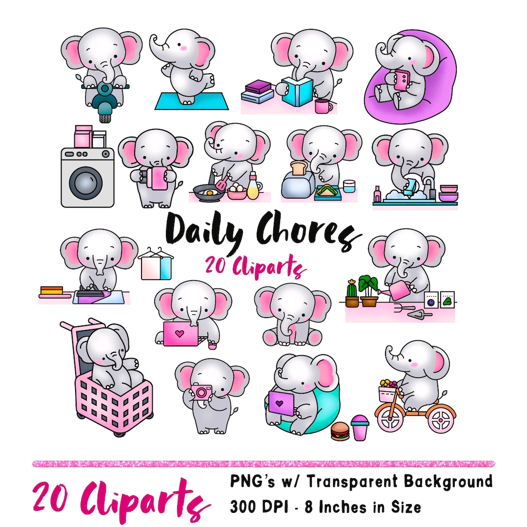 Daily Chores Clipart Stickers Household Chores Clipart Stickers ...