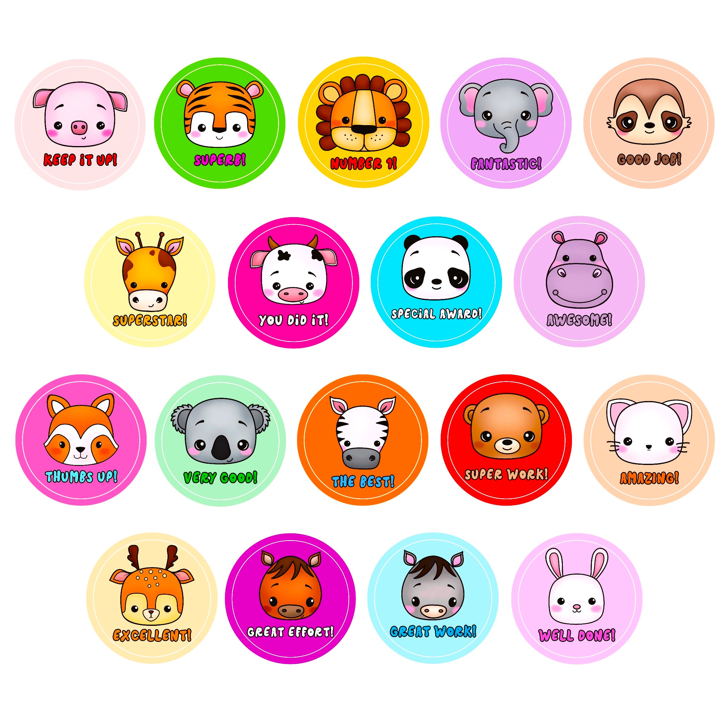 Kids Stickers Clipart for Classroom School Teachers Kids Printable ...