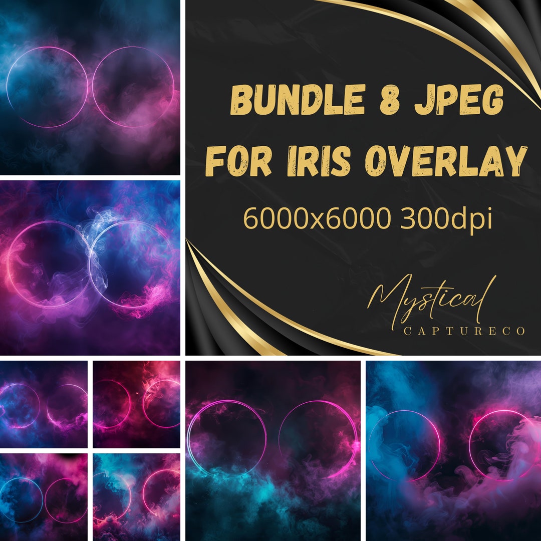 Bundle 8 Jpeg Overlay Iris Insert Composite JPG Oeil Iris Photographie ...