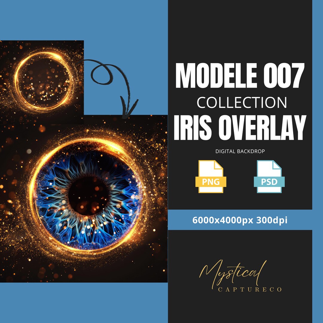 Insert composite PSD + PNG Oeil Iris Photographie écrin overlay l ...