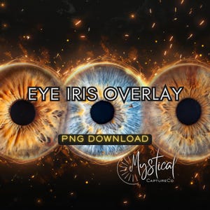 Fire Eye 3 Iris Overlay – Flaming Ring Photography Effect (PNG Digital ...