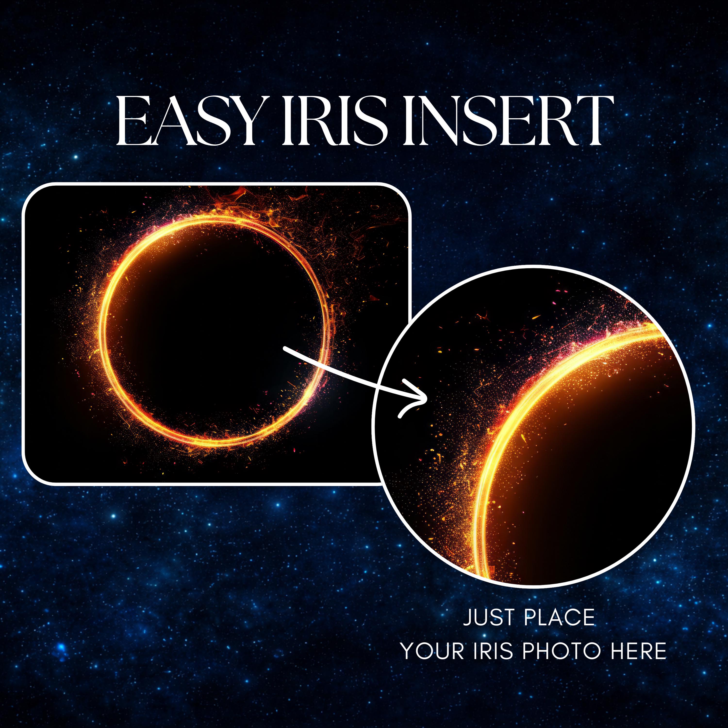 New PSD + PNG Oeil Iris Composite Insert Photographie écrin Overlay L ...