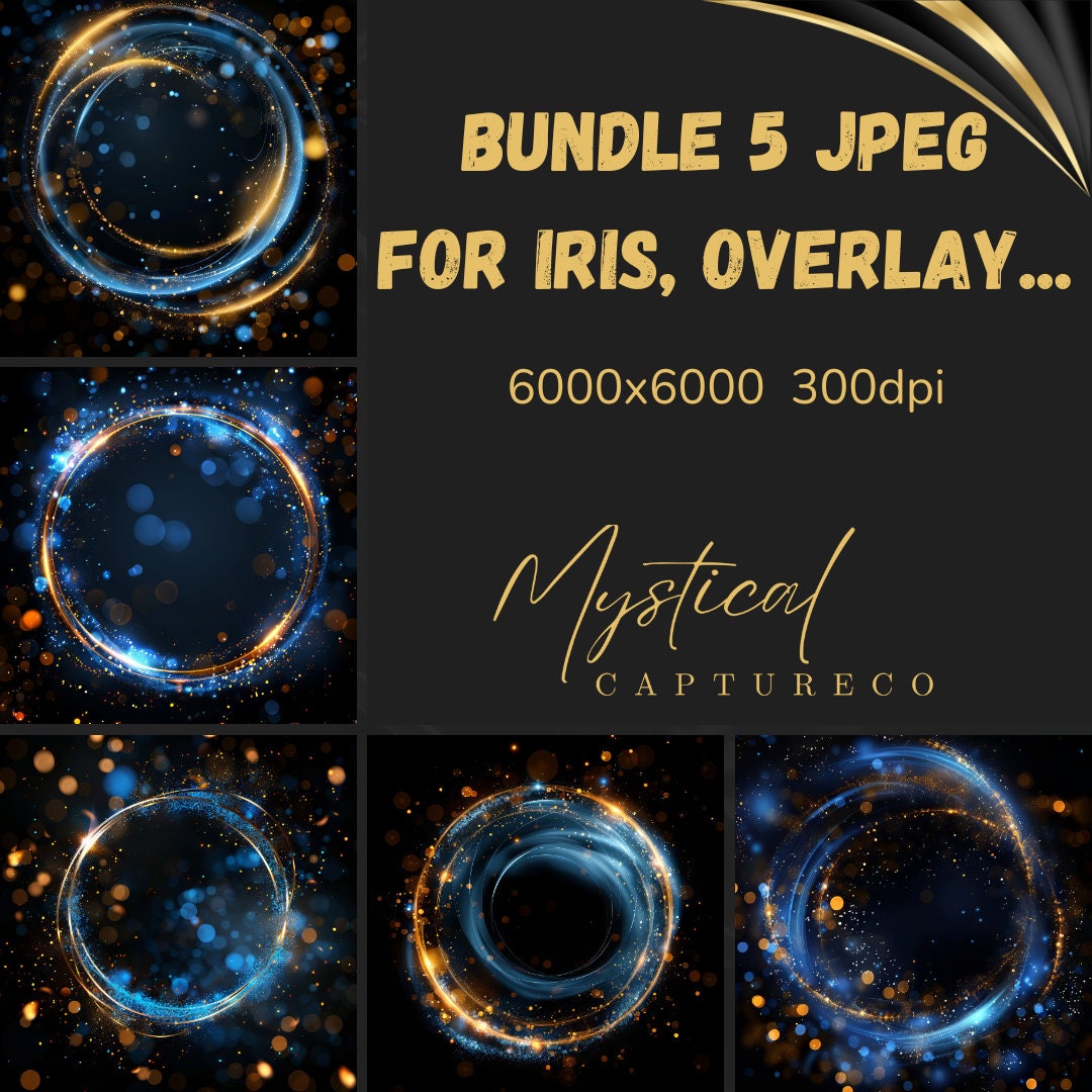 Bundle Overlay iris insert composite JPG Oeil Iris Photographie écrin ...
