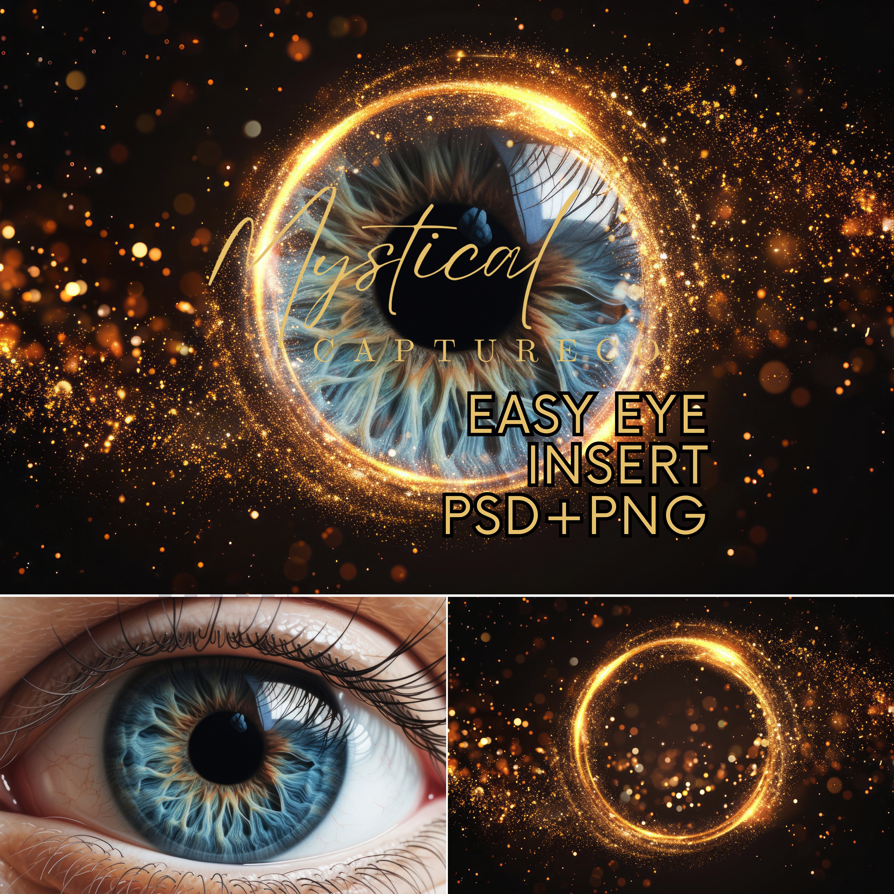 Insert composite PSD PNG Oeil Iris Photographie écrin overlay l modèle ...