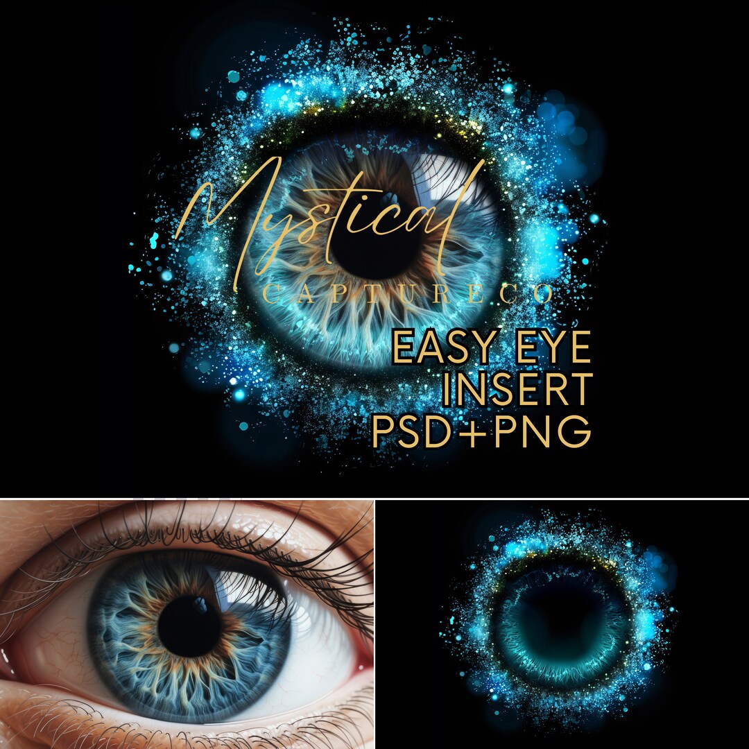 Superposition De Photos Avec Iris Des Yeux Composite Numérique Modèle ...