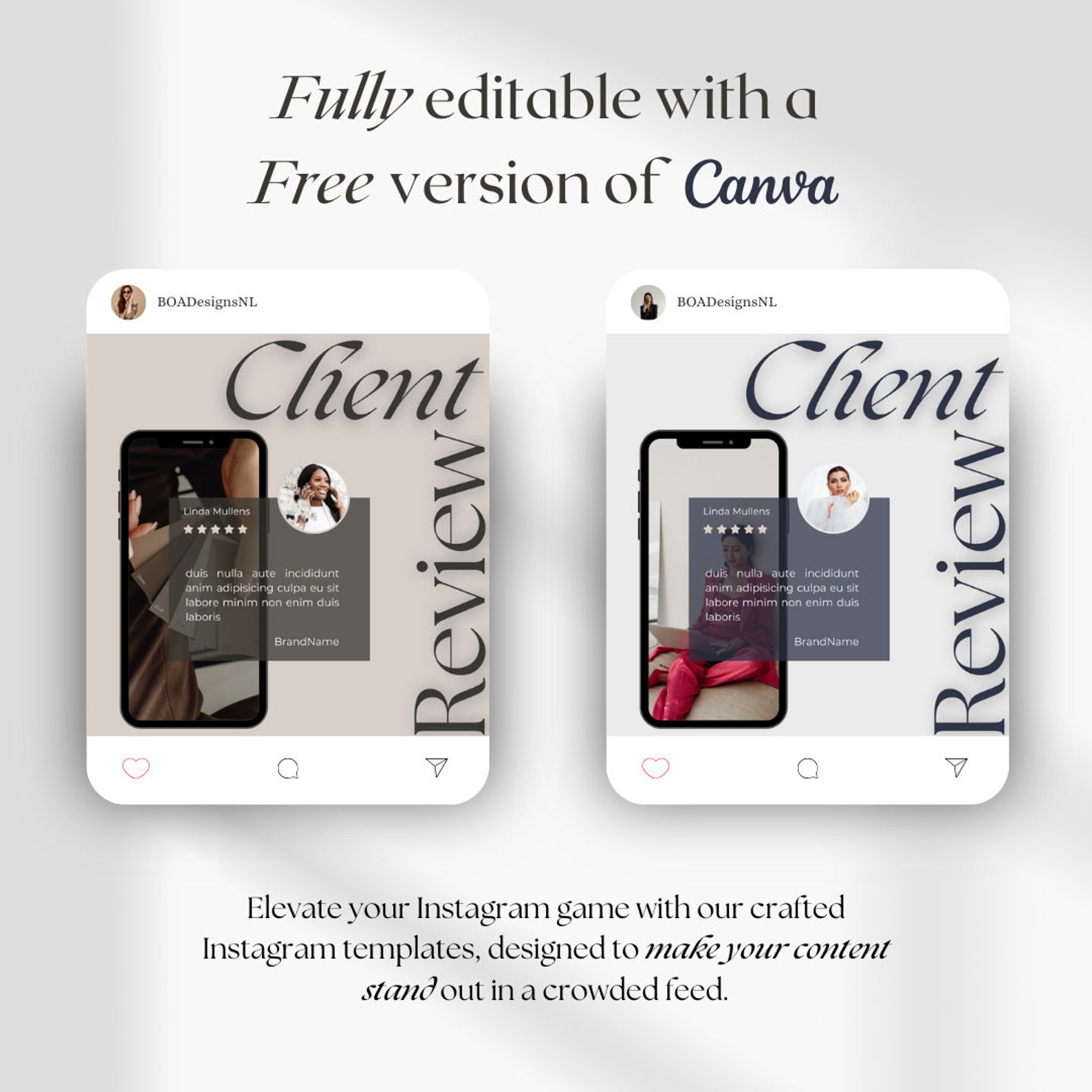 UGC Canva Template, Ig Templates, Influencer Instagram Template, Canva ...