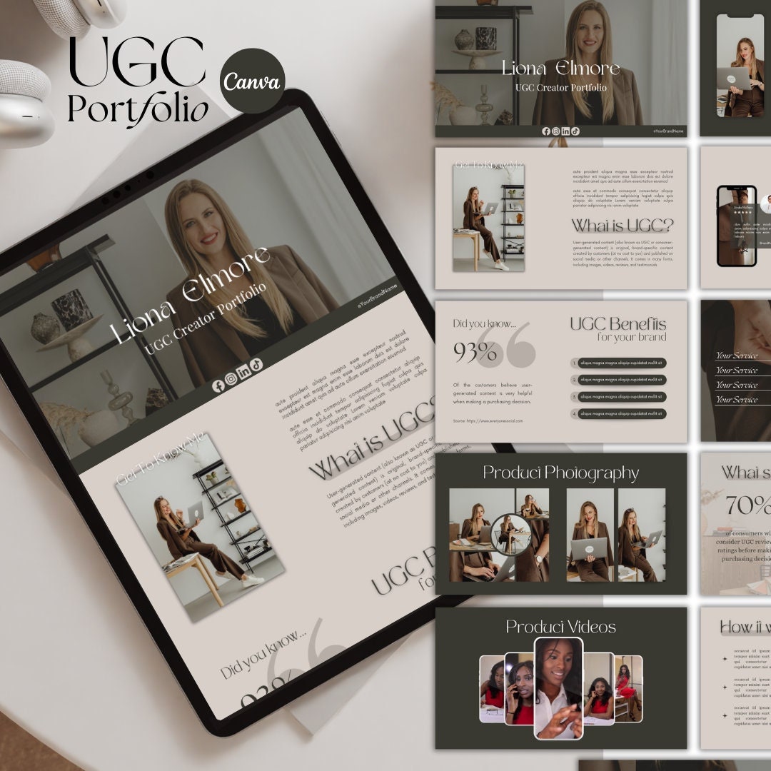 UGC Portfolio Template, UGC Canva Template, UGC Website Template ...
