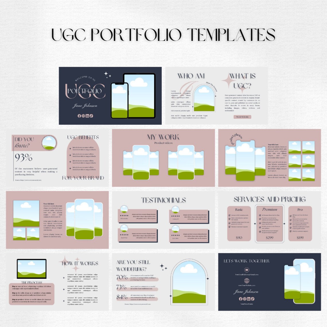 UGC Portfolio Template, UGC Canva Template, UGC Website Template ...