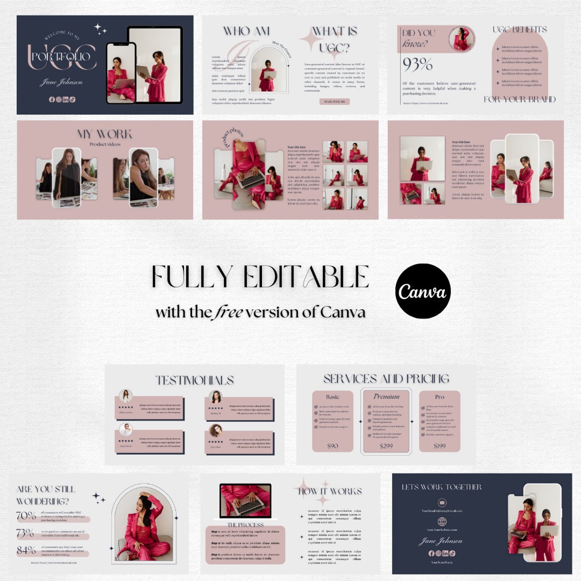 UGC Portfolio Template, UGC Canva Template, UGC Website Template ...