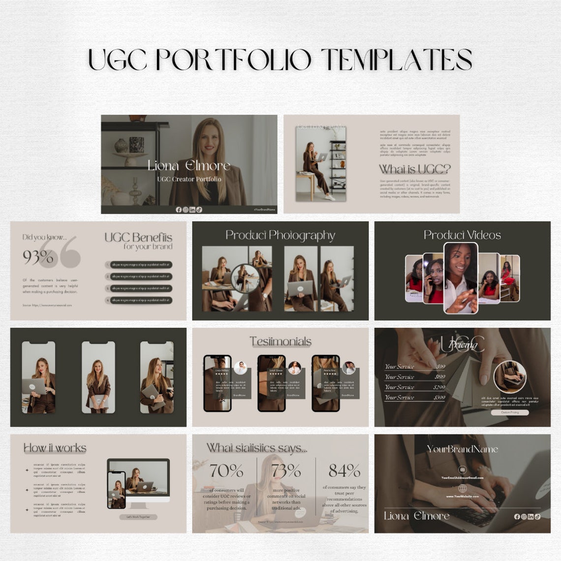 UGC Portfolio Template, UGC Canva Template, UGC Website Template ...