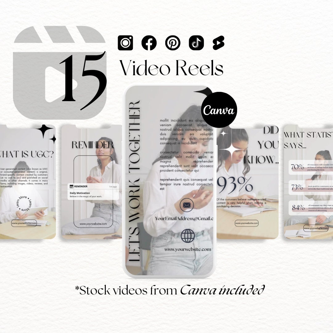Instagram Reels Video Templates, Ugc Content Creator, Ugc Starter Kit ...