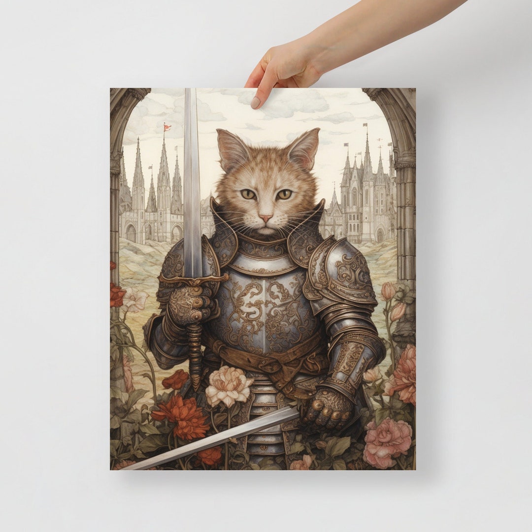 Fierce Guardian Cat | Poster - Etsy