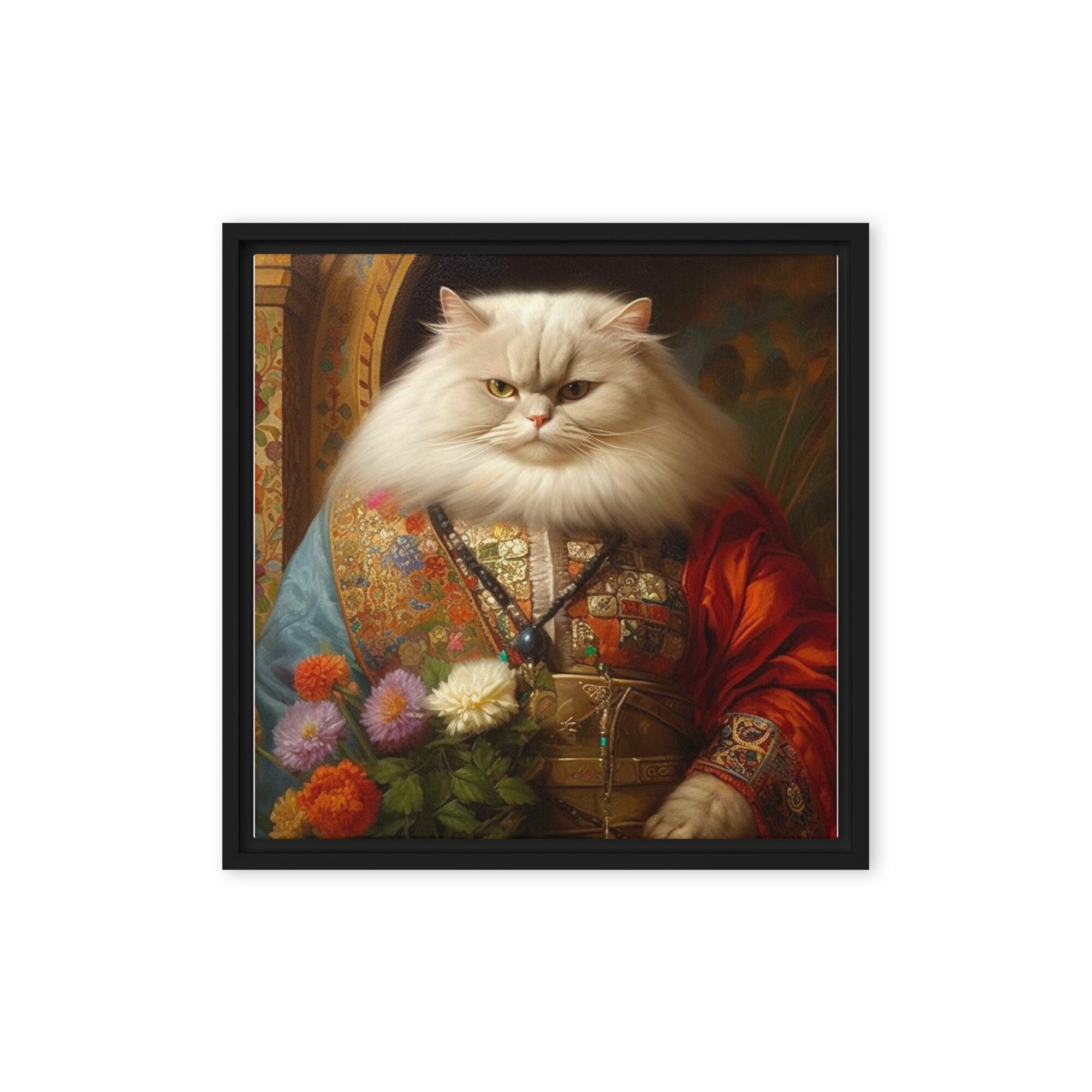 Rotund Regal Cat | Framed Canvas Art - Etsy