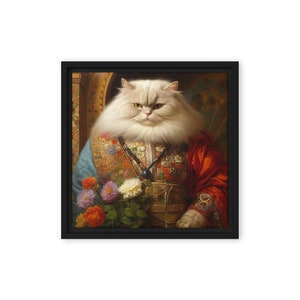 Rotund Regal Cat | Framed Canvas Art - Etsy