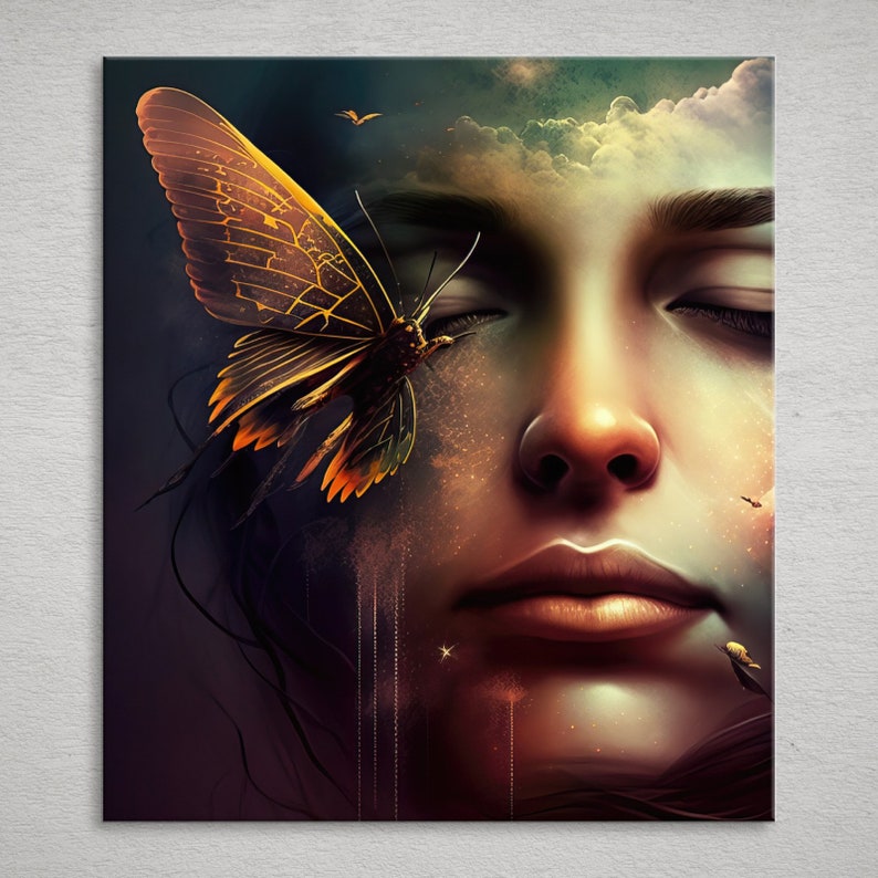 Butterfly Soul Printable Digital Art for Wall Decor of a - Etsy
