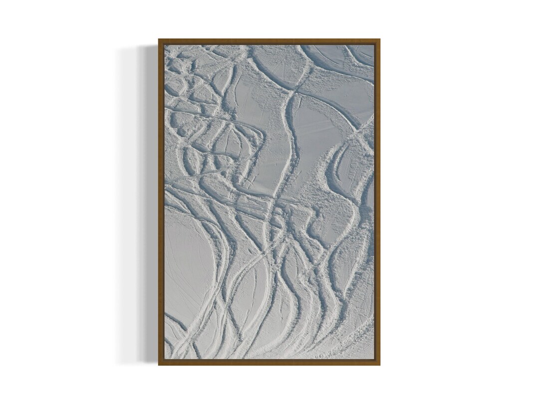 Ski Tracks in Winter Snow Art Print | Printable Wall Art | Digital ...