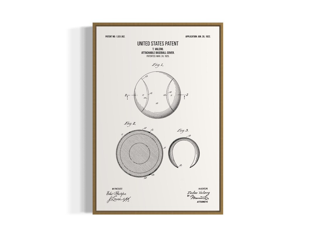 Vintage Baseball Patent Print - 1925 Ball Diagram (printable Wall Art ...