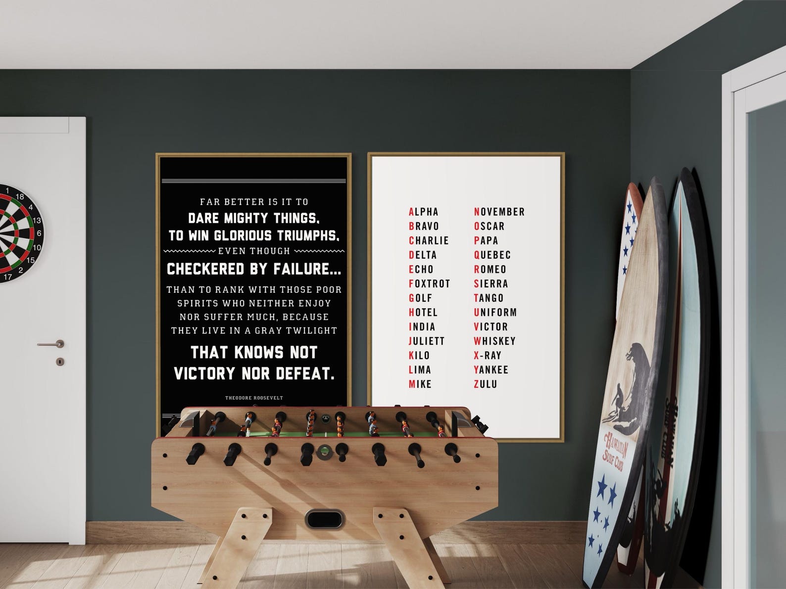 Military Phonetic Alphabet - Modern Typographic Chart | Bold Red and ...