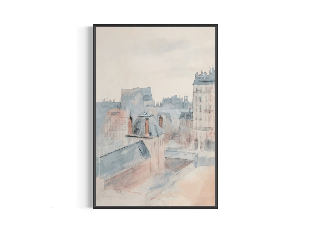 Vintage Watercolor Paris Wall Art | View From the Artist's Studio ...