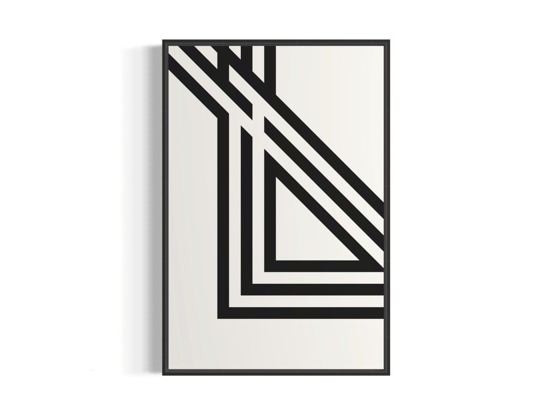 Intersecting Triangles Art Print | Abstract Geometric Printable Wall ...