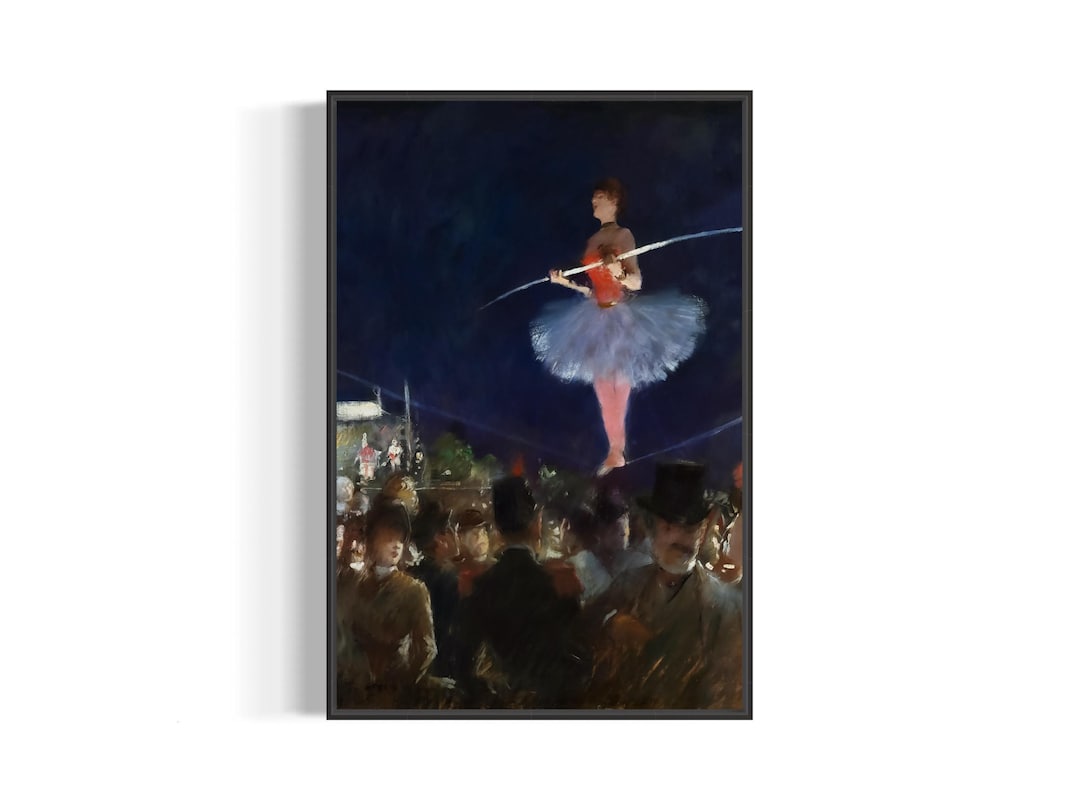 Tightrope Ballerina at Night Vintage Painting - 1885 by Jean-louis ...