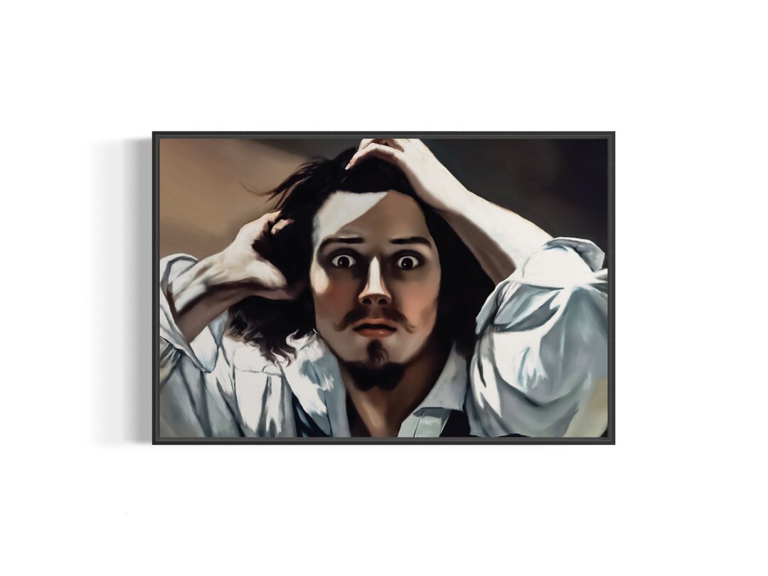 Vintage Portrait | the Desperate Man (1843) by Gustave Courbet | French ...