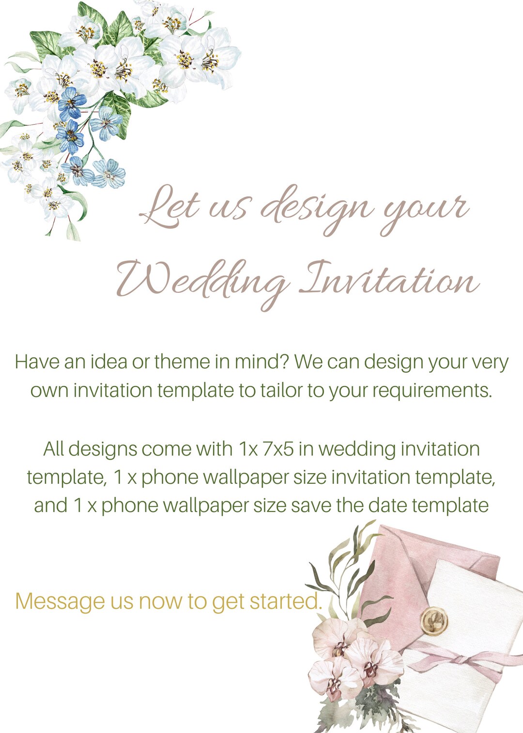 Custom Design Wedding Invitation Template, Wedding Celebration Invite ...