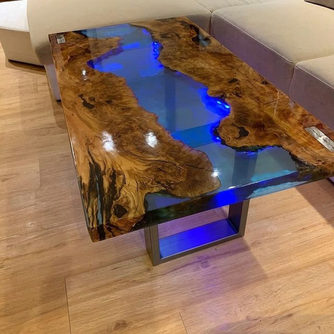 Clear Epoxy Table Top Office Decor Table Epoxy River Resin - Etsy