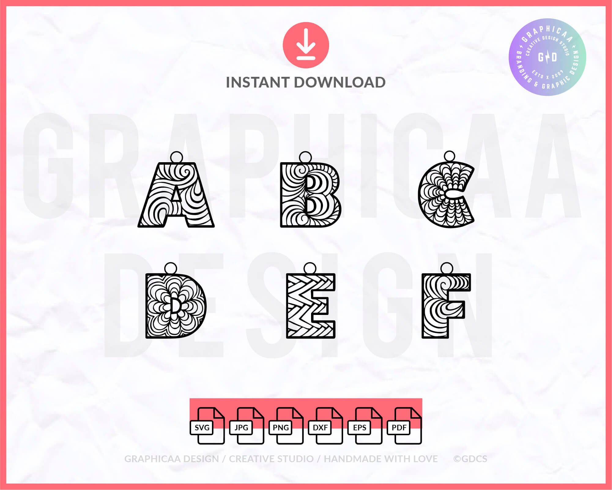 Pendants A-Z Alphabet SVG Bundle Locket Alphabet AZ - Etsy