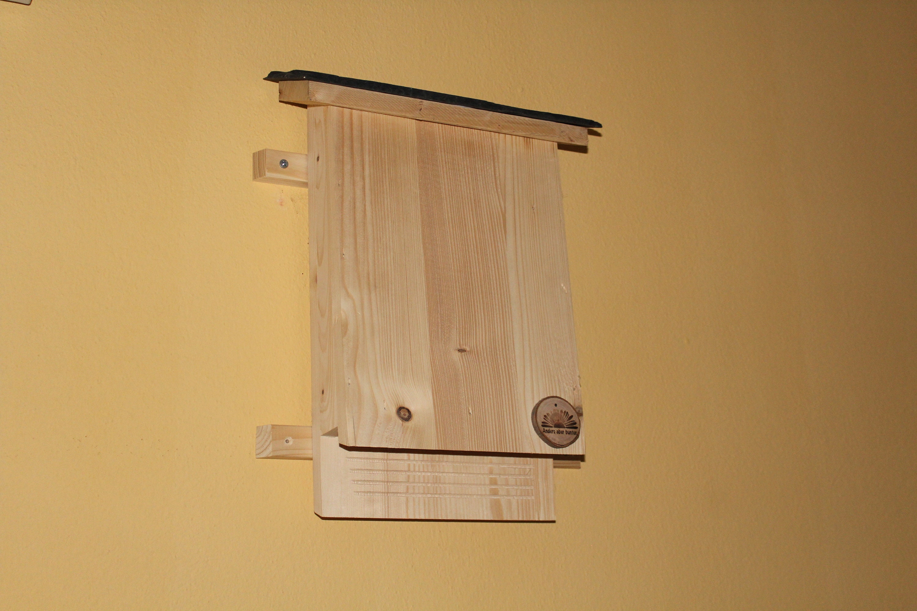 Bat Box Bat House With Natural Slate Roof Made in - Etsy