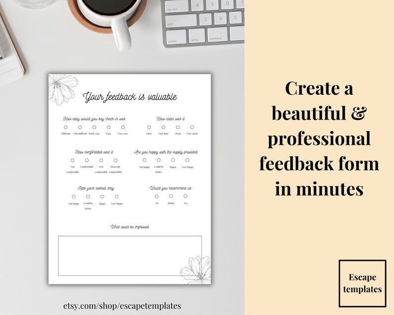Airbnb Guest Feedback Form Template Editable in Canva, Customizable ...