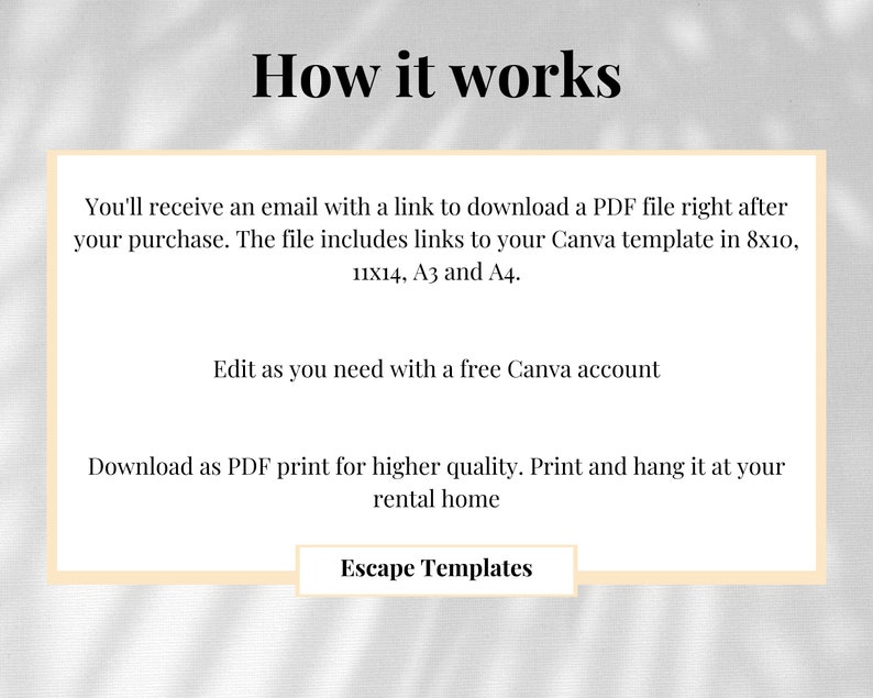 Airbnb Check Out Sign Template Canva, Short Term Rental Editable Guest ...