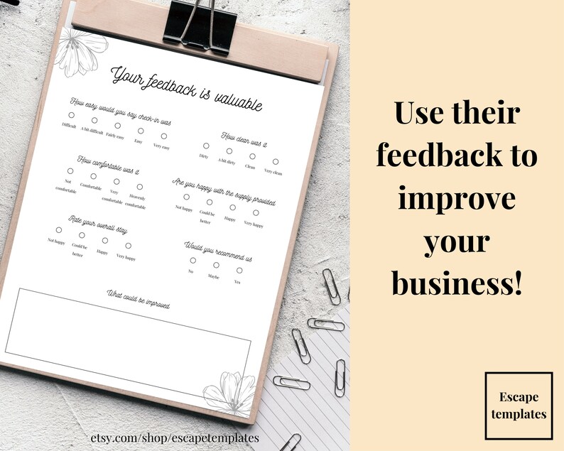 Airbnb Guest Feedback Form Template Editable in Canva, Customizable ...