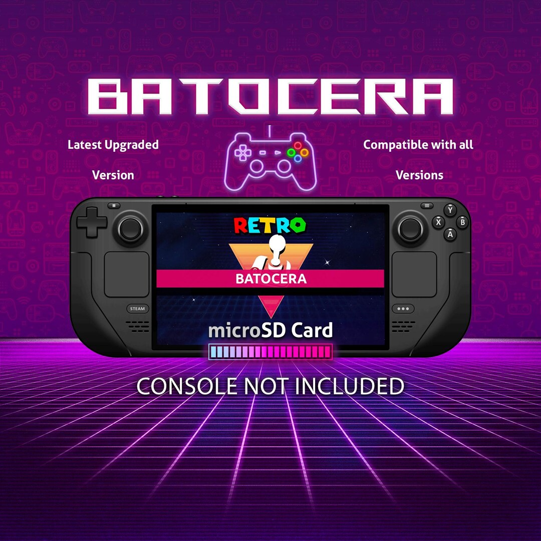 Steamdeck Batocera 1TB SD Card LCD and OLED compatible With Pc Plug and ...