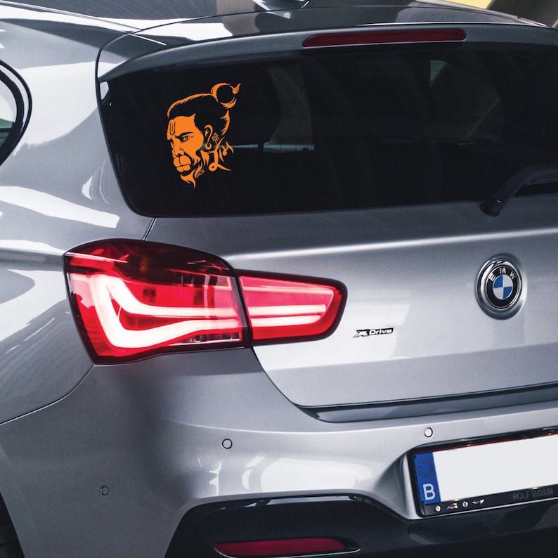 Shree Ram, Hanuman Hindu God Vinyl Sticker for Car, Bike and ...