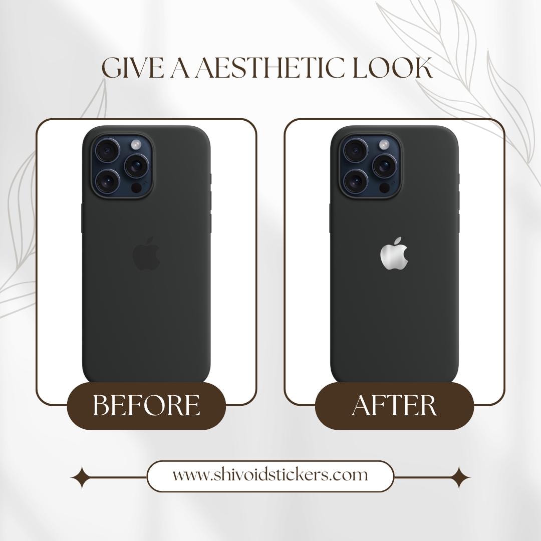 Apple Logo Sticker for Mobile, Phone (compatible for All Androids ...