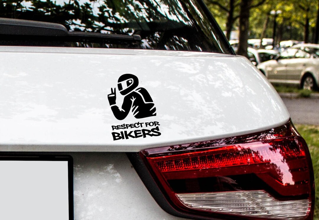 Respect for Bikers Car Decal, Waterproof Vinyl Bumper Sticker - Etsy