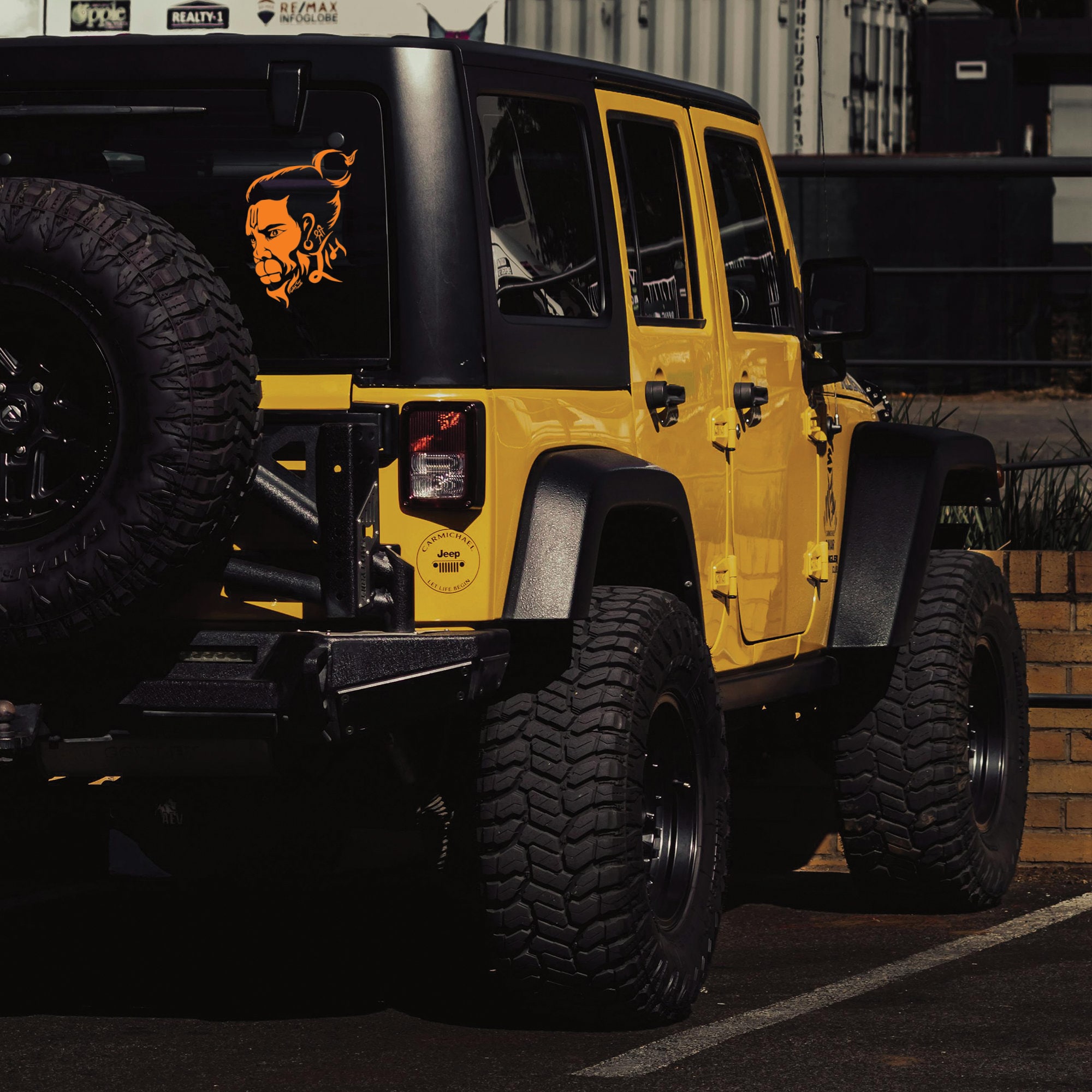 Shree Ram, Hanuman Hindu God Vinyl Sticker for Car, Bike and ...