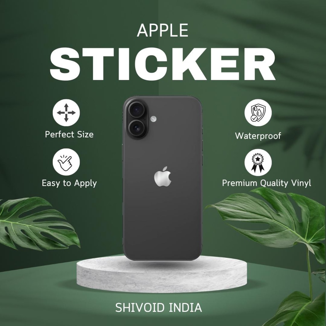 Apple Logo Sticker for Mobile, Phone (compatible for All Androids ...