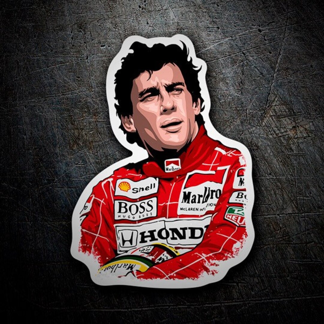 Aryton Senna Sticker for Laptop, Mobile, Car, Motorcycle and ...