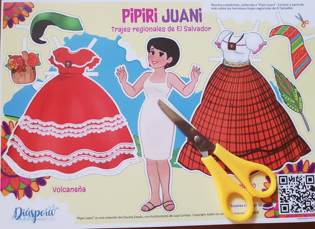 PIPIRI JUANI Cut-out Doll Digital Download, Regional Costumes, Pipiri ...