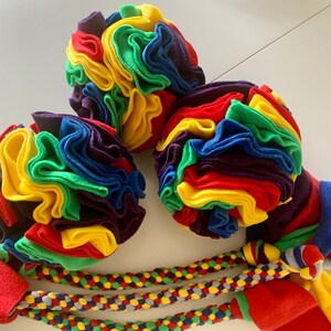 Large Rainbow Snuffle Ball With Matching Tug Rope Dog Enrichment Best ...