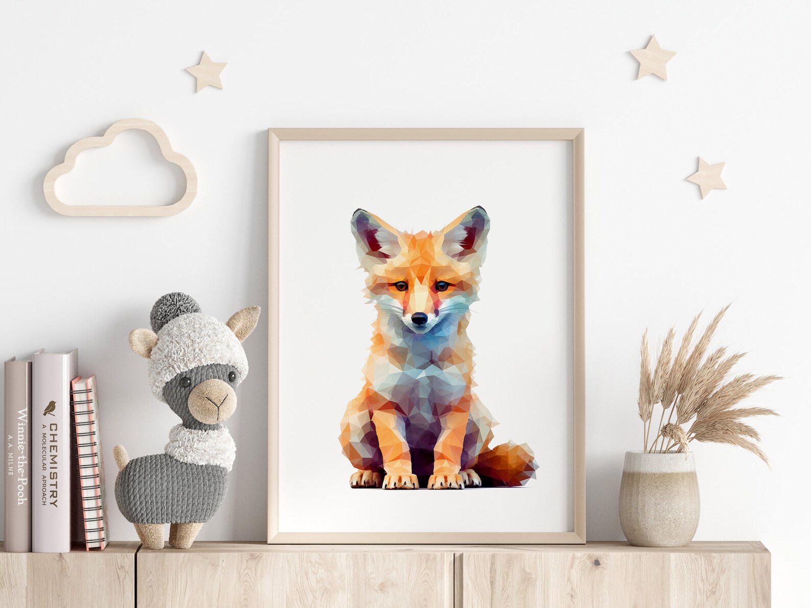 Baby and Cute Animal Prints for Nursery - Polygon Art - Etsy