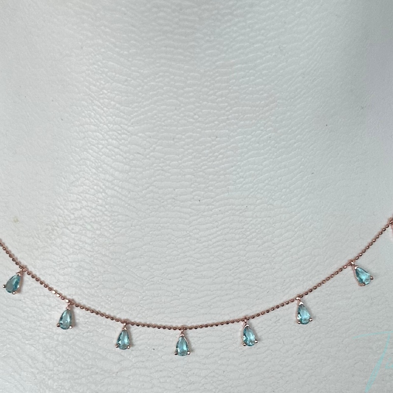 Aquamarine Necklace - Etsy