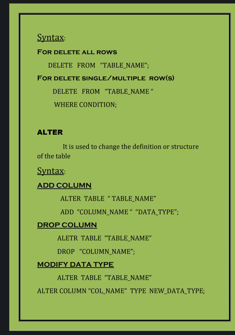 SQL Cheatsheet: Master SQL Commands Boost Your Database Skills With Our ...