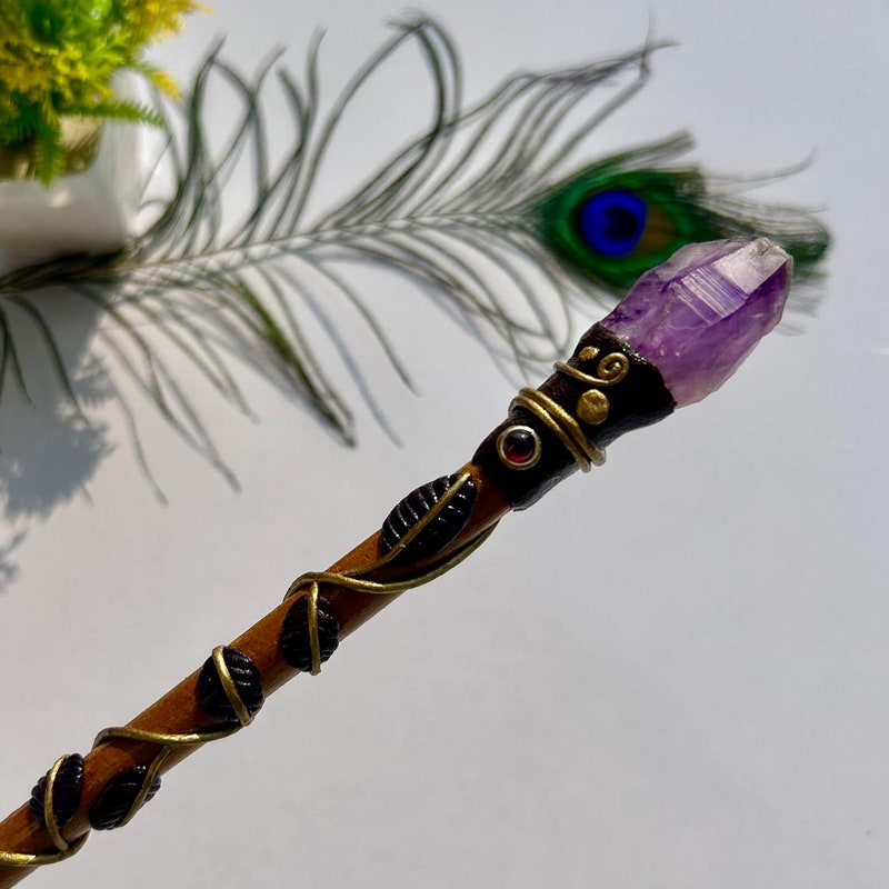 Chakra Wand Wooden - Etsy UK