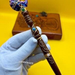 Handmade Aura Quartz Crystal Pen | Moon & Arrow Gemstone Writing Pen - Etsy