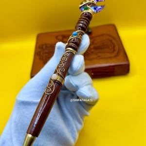 Handmade Aura Quartz Crystal Pen | Moon & Arrow Gemstone Writing Pen - Etsy