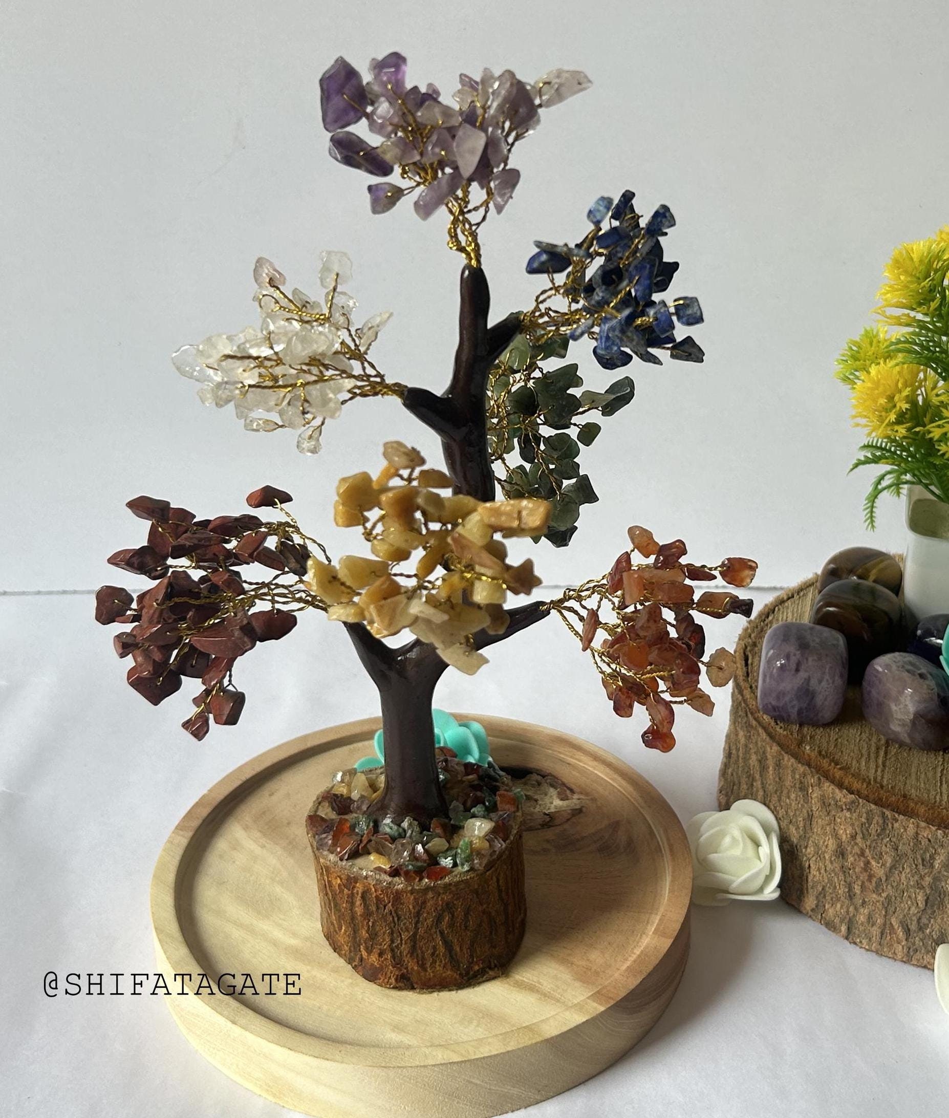 Seven Chakra Crystal Tree: Gemstone Tree of Life Decor - Etsy